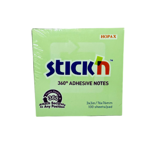 POST IT HOPAX 3X3 VERDE PAD 360° (21552) - Chang.pe