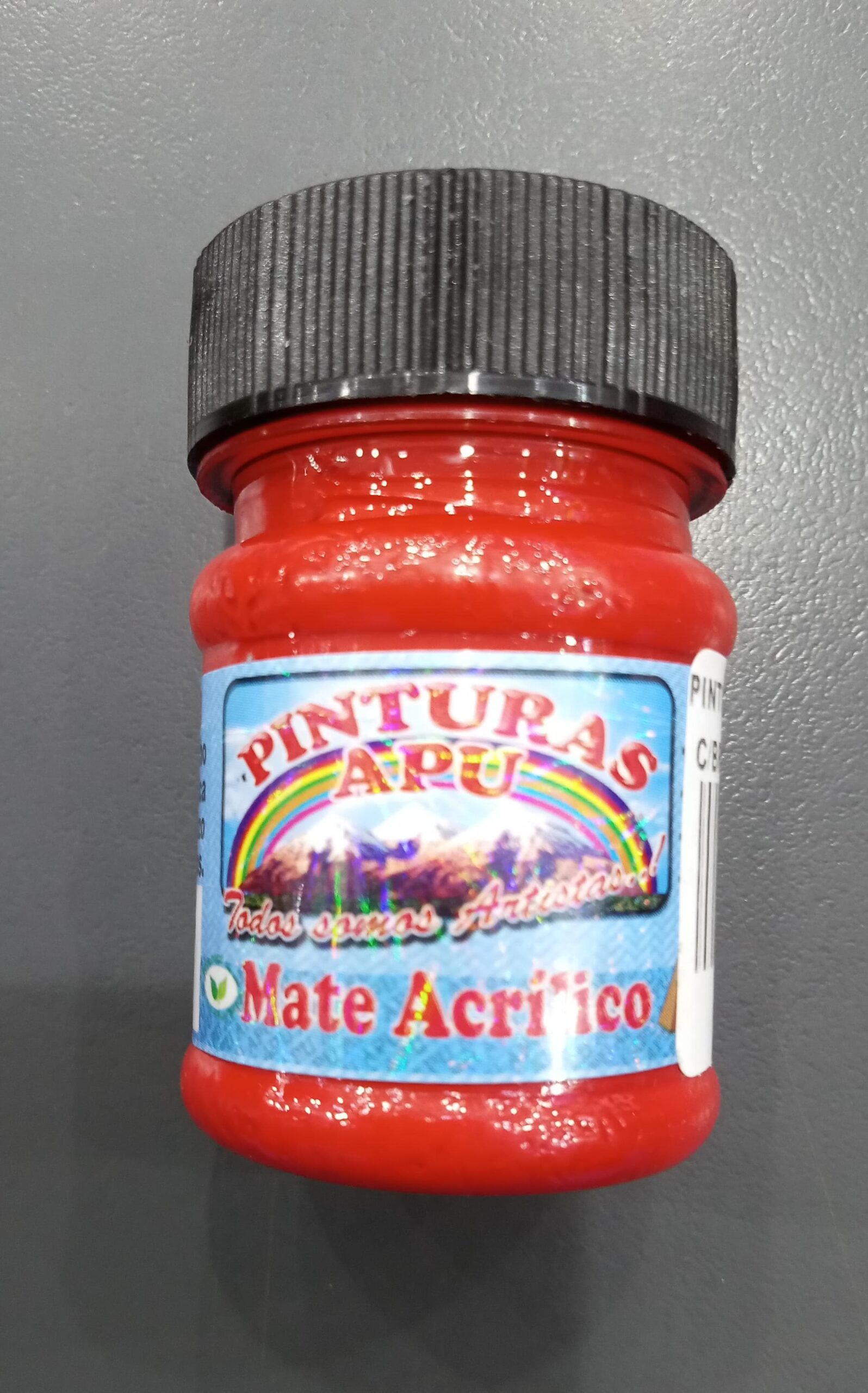 PINTURA "APU" MATE ACRILICO ROJO BANDERA 30ML (407A) - Chang.pe